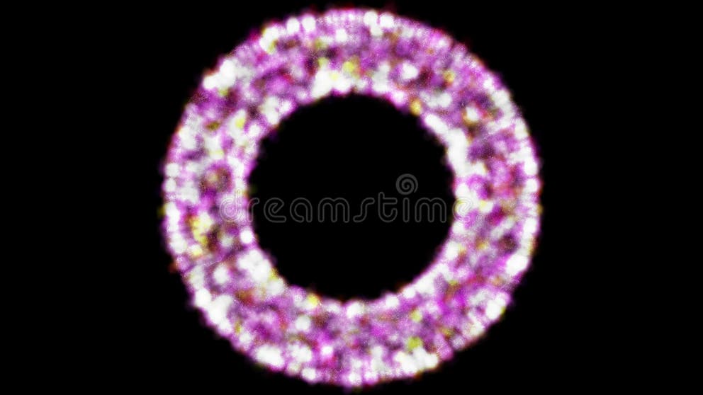 Colorful Particles Emanating from Torus. 3D Rendering Stock ...