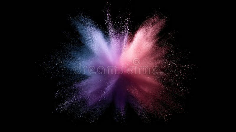 Colorful Particles Exploding from Center Creating Dynamic Futuristic ...