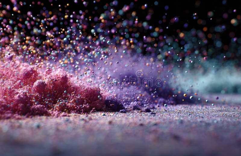 Colorful Particles Exploding and Creating Abstract Shapes Stock Photo ...