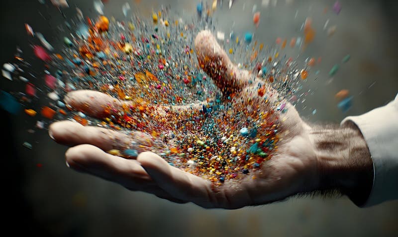 Exploding Color in Hand stock illustration. Illustration of explosion ...