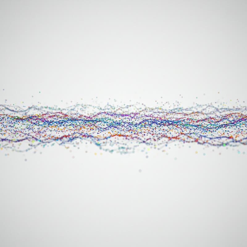 Colorful Particles and Lines Form a Wave-like Pattern Across a Light ...