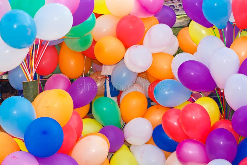 Colorful Party Balloon Background Stock Photo - Image of carnival ...