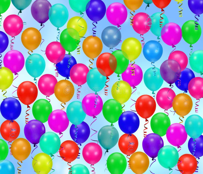 Colorful Party Balloons Background Stock Photo - Image of festival ...