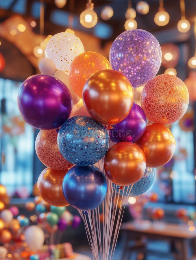 Colorful Party Balloons stock image. Image of orange - 358487311