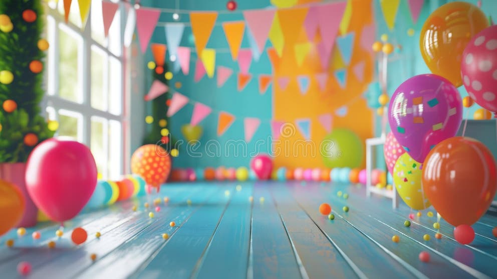 Colorful Party Environment Captured with Blank Area for Personalized ...