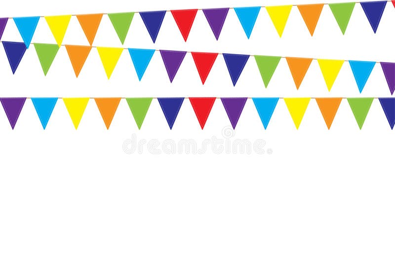 Colorful Party Flags Vector Illustration Stock Vector - Illustration of ...