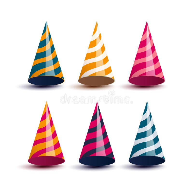 Colorful Party Hats stock illustration. Illustration of festive - 84173909