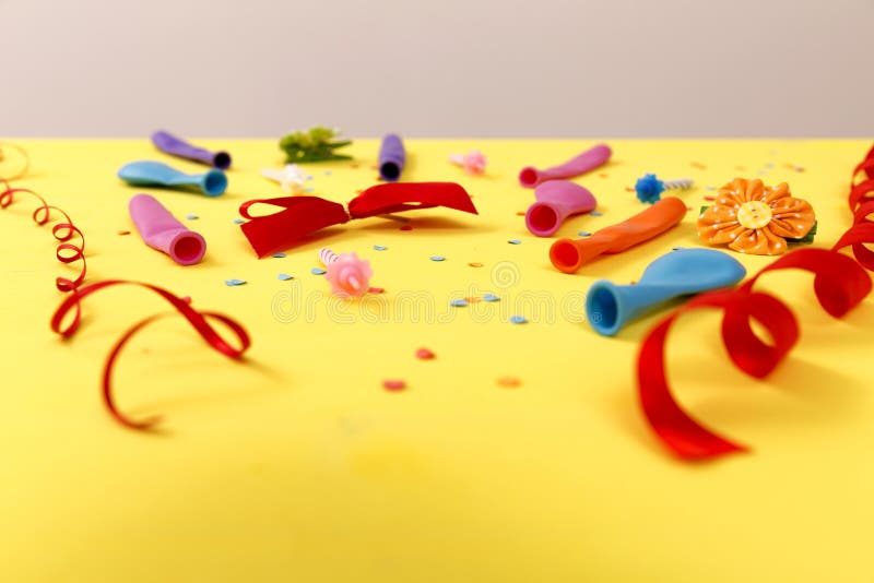 Colorful party items stock photo. Image of carnaval, anniversary - 99374020