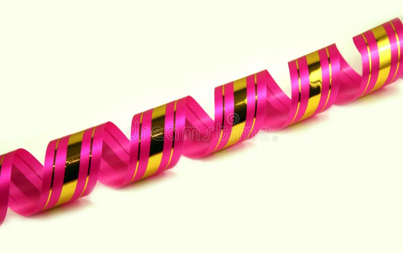 Colorful Party Present Ribbon Isolated on White Stock Photo - Image of ...