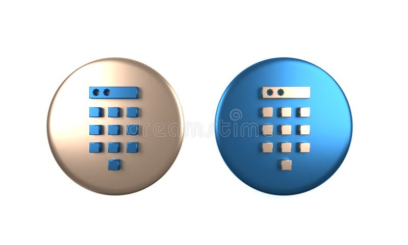 Colorful Password Protection and Safety Access Icon Isolated on White ...