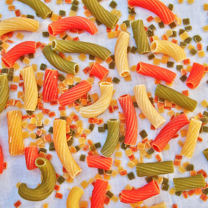 Colorful pasta closeup stock photo. Image of healthy - 95070056