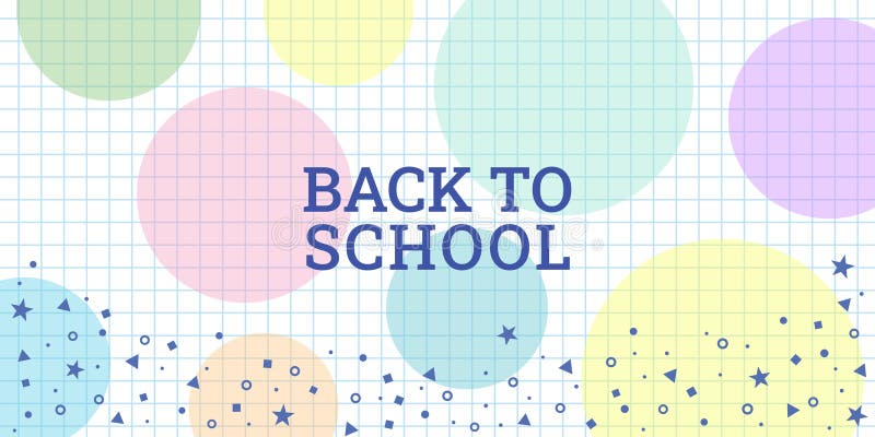 Colorful Pastel Back To School Banner Design, Vector Background Stock ...