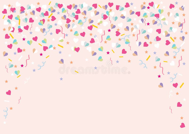 Colorful Pastel Carnival Confetti Background. Stock Illustration ...