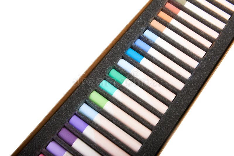 Colorful Pastel Chalks in a Cardboard Box Stock Photo - Image of color ...