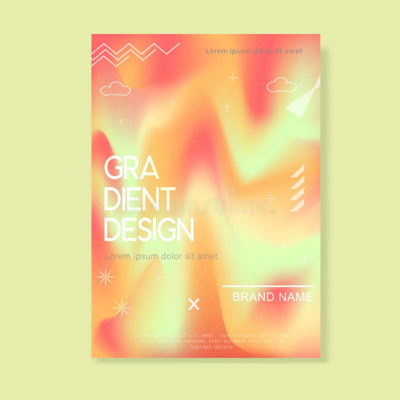 Colorful Pastel Color Hologram Brochure Vector Template Stock Vector ...