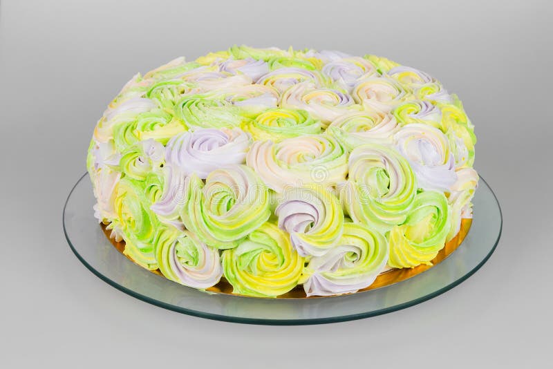 Colorful pastel cream cake stock photo. Image of celebrations - 39427812