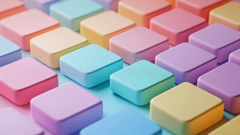 Colorful Pastel Cubes Forming a Beautiful Abstract Background Stock ...