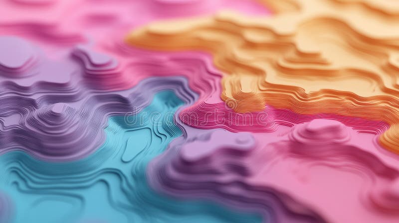 Colorful Pastel 3D Traffic Flow Map Design for Creative Visualization ...