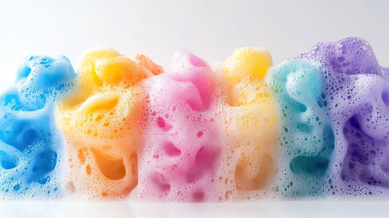 Colorful Pastel Foam Texture Background Stock Illustration ...