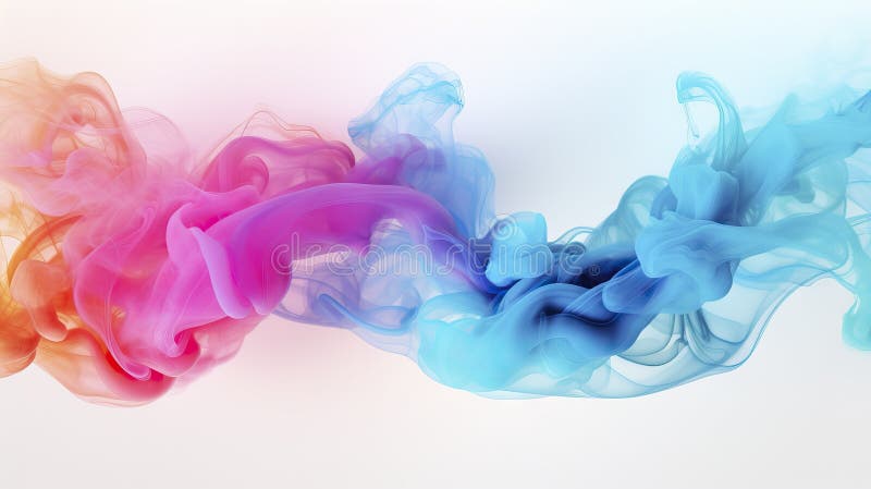 Colorful Pastel Ink Smoke Cloud in Water AI Generated Stock ...