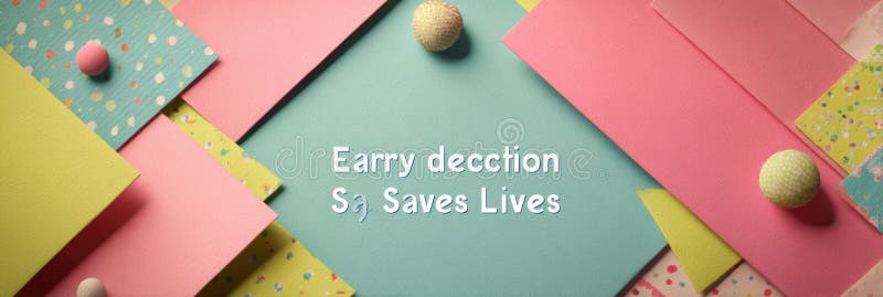 Pastel Layered Layout Emphasizes the Message that Early Detection Saves ...