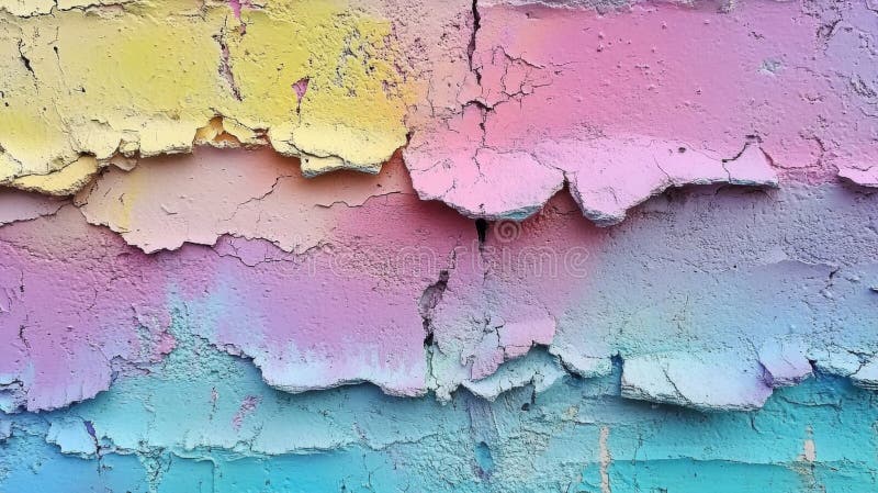 Colorful Pastel Paint Texture on Wall Stock Illustration - Illustration ...