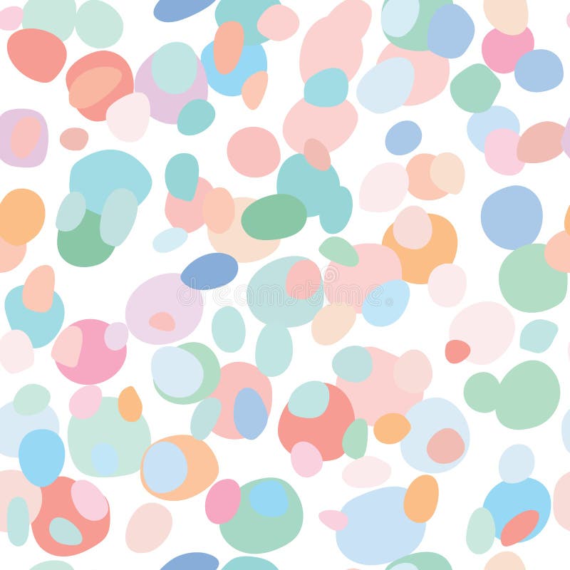 Colorful Pastel Print, Vector Pattern with Random Shapes, Scattered ...