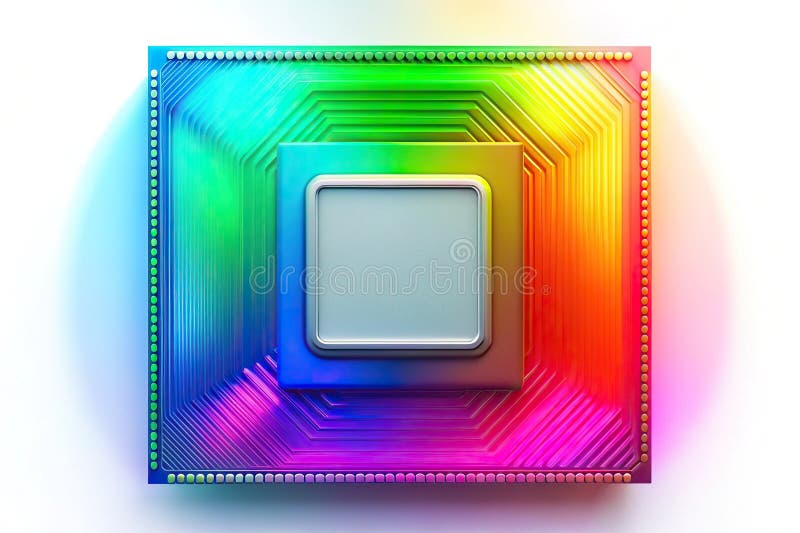 Tech Elegance: Colorful Pastel Swirl Design of Intel Core Processor ...