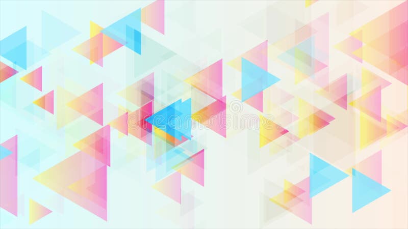 Colorful Pastel Triangles Geometric Tech Abstract Motion Background ...