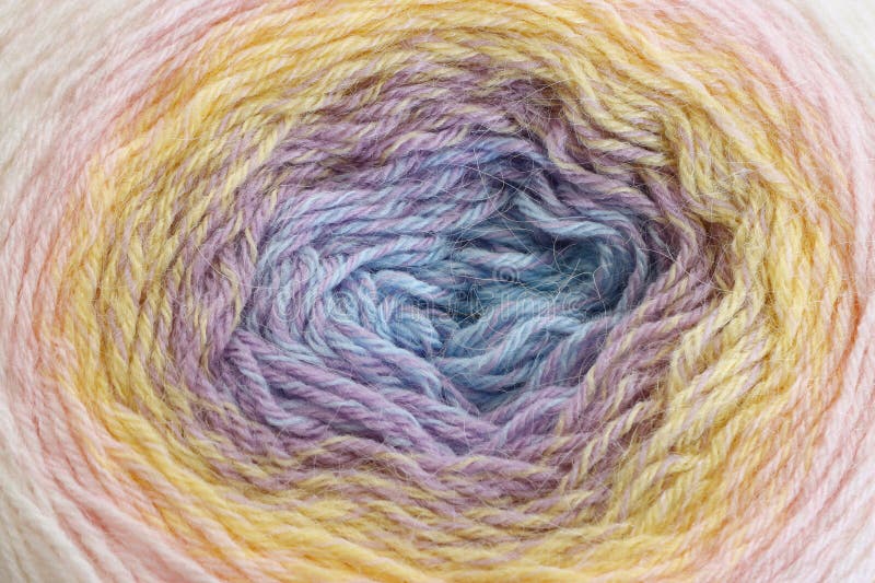 Colorful Pastel Warm and Cozy Yarn Ball of Wool Stock Photo - Image of ...