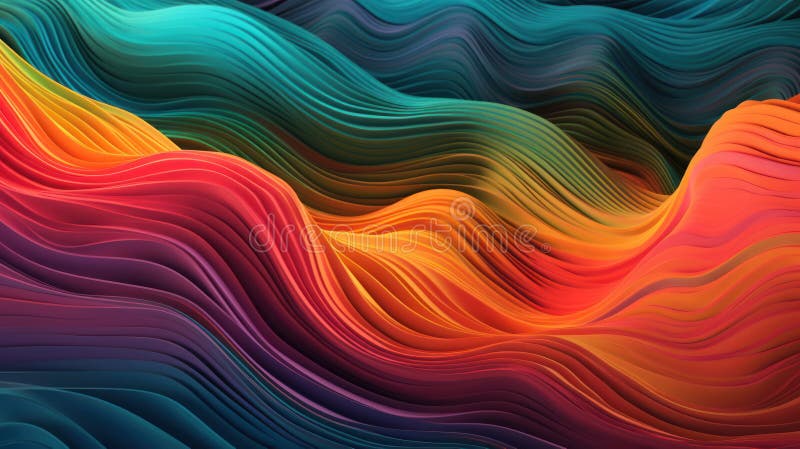 Colorful Pastel Wave Background Stock Illustration - Illustration of ...