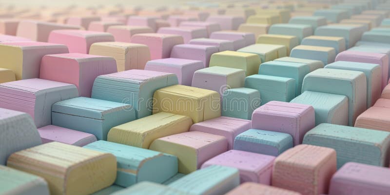 Colorful Pastel Wooden Blocks Background Stock Photo - Image of scenery ...