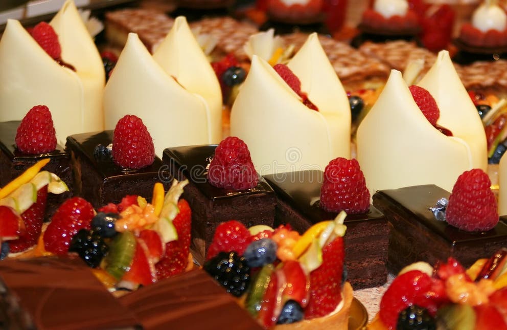 Colorful pastries stock image. Image of brownie, fresh - 1296087