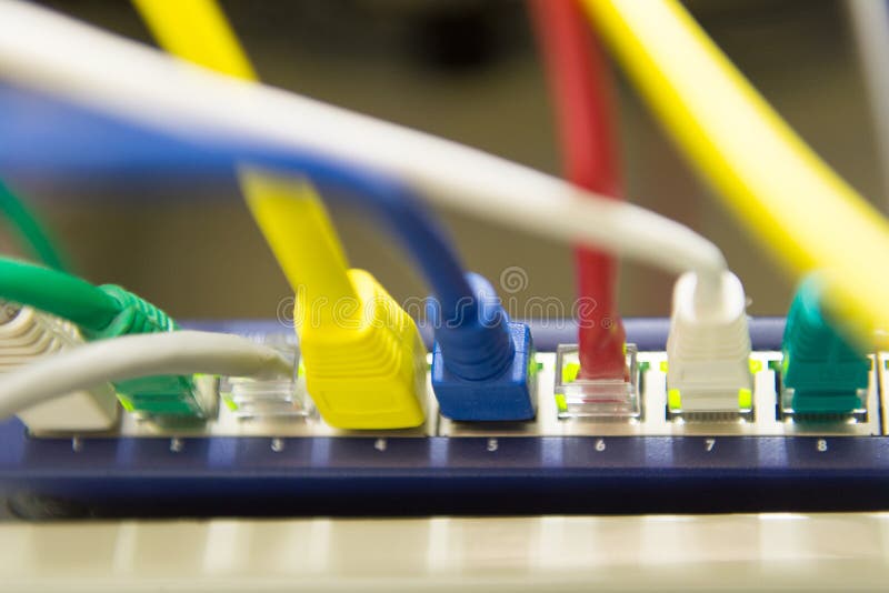 Colorful patch cables stock photo. Image of communication - 55921032