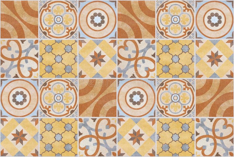 Colorful Patchwork Pattern Tile Background - Tiled Design Stock ...