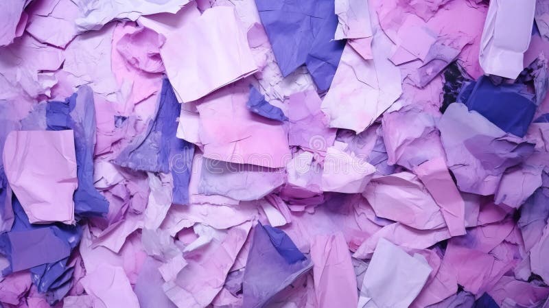 Colorful Patchwork: Purple Paper Shred for Wall Textures Stock ...