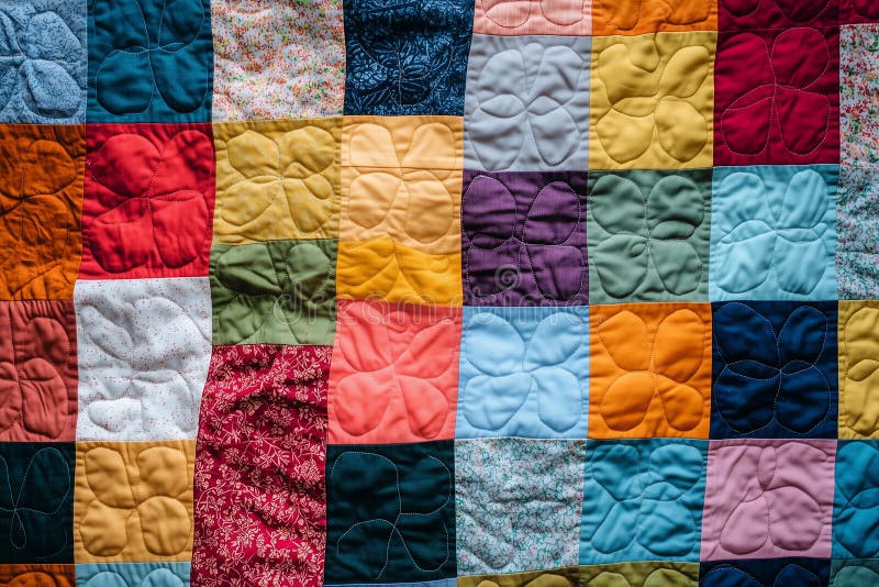 Colorful Patchwork Quilt Created by Community Members Showcasing ...
