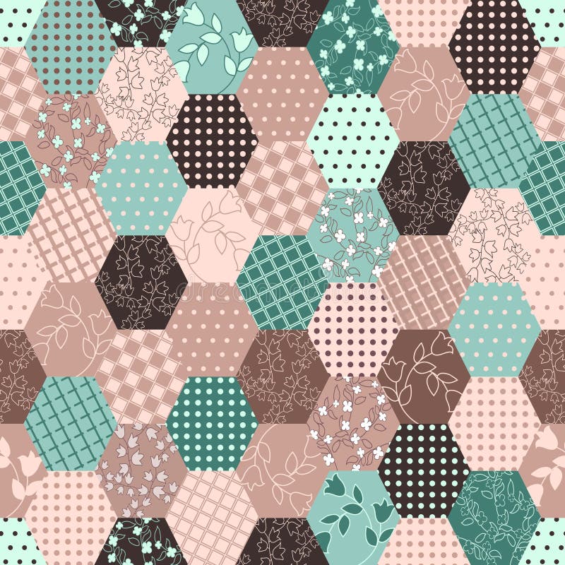 Seamless of Colorful Patchwork Stock Vector - Illustration of form ...