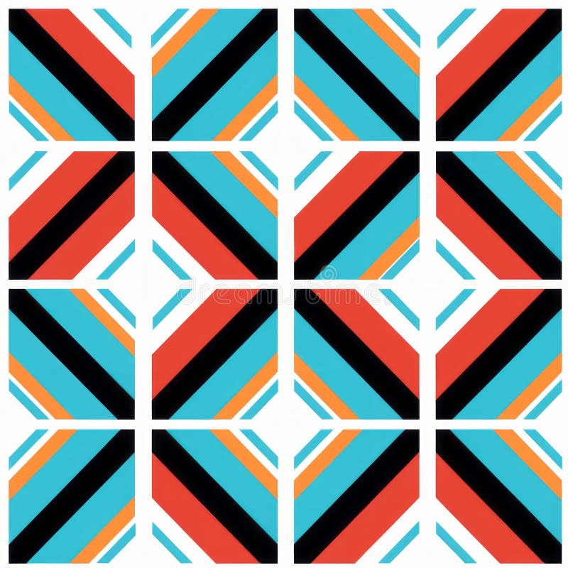 Colorful Pattern with Blue and Orange Lines a Simplified Composition ...