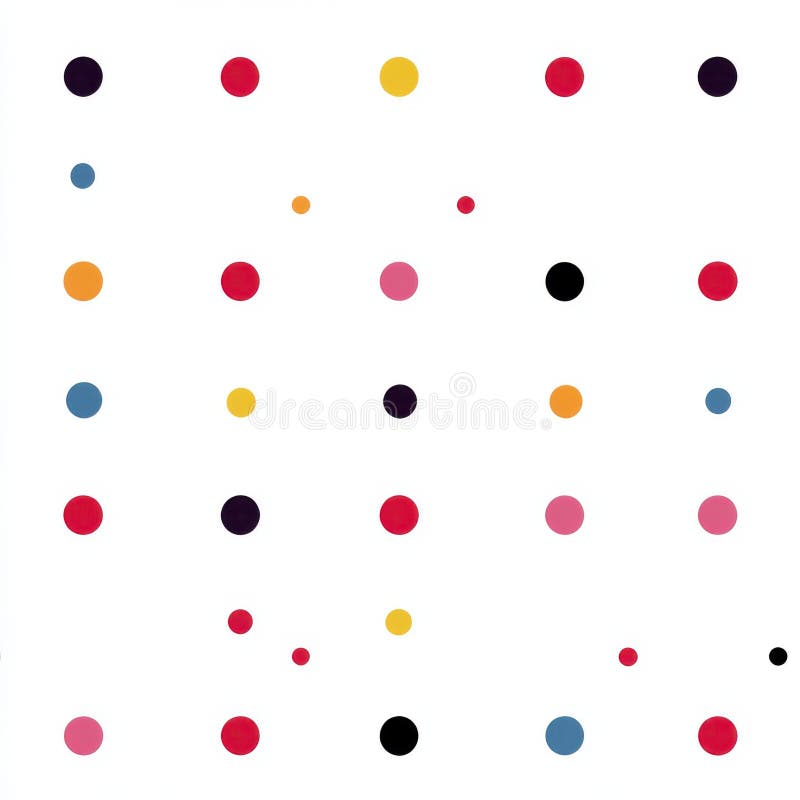 A Colorful Pattern of Dots on a White Background Stock Illustration ...
