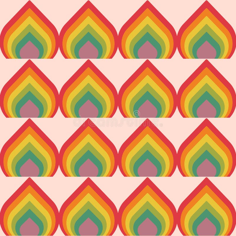 A Colorful Pattern of Flames is Displayed on a Pink Background Stock ...