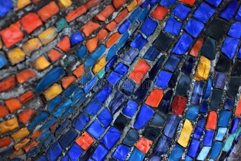 Colorful Pattern of Geometric Mosaic from Smalt. Stock Image - Image of ...