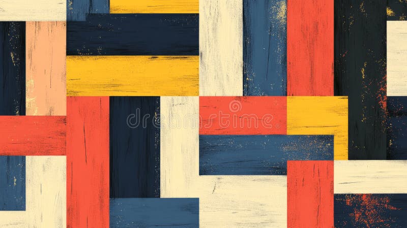 A Colorful Pattern Made of Wood Blocks Stock Illustration ...