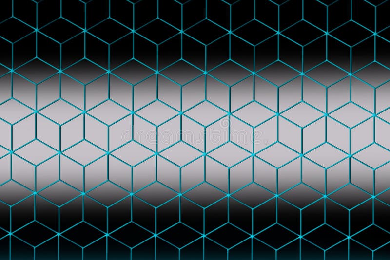 Colorful Pattern with Three Dimensional Hexagons Stock Illustration ...