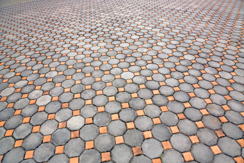 Colorful patterned ground. stock image. Image of brick - 281821409