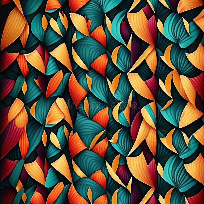 Colorful Patterned Illustration Abstract Background Stock Illustration ...