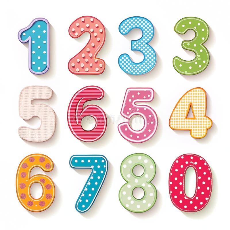 Patterned Numbers Stock Illustrations – 643 Patterned Numbers Stock ...