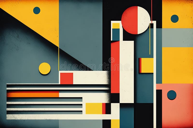 Colorful Patterns in Bauhaus Art Style,Generative AI Stock Illustration ...