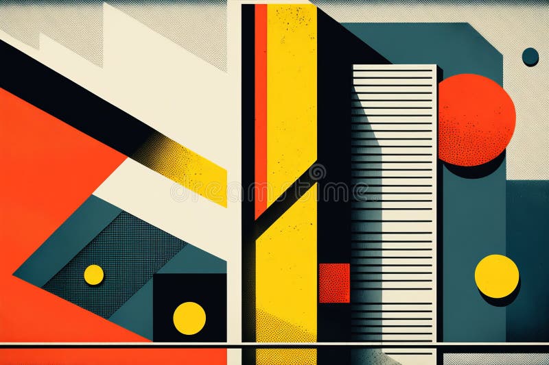 Colorful Patterns in Bauhaus Art Style,Generative AI Stock Illustration ...