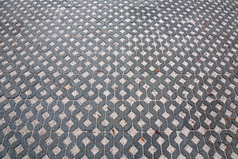 Patterns of Brick Floors in the Park. Stock Photo - Image of white ...